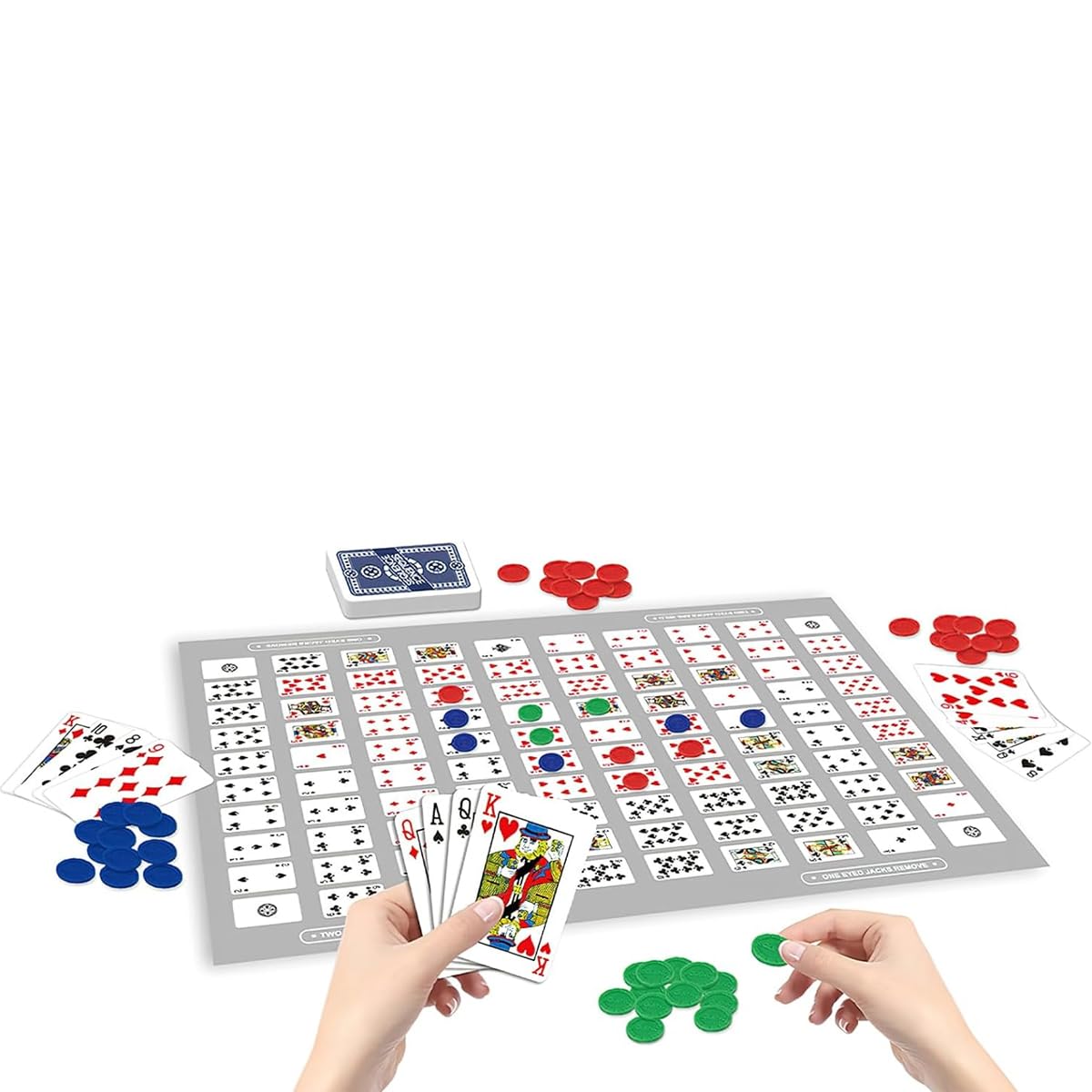 NACOOL Juego de mesa, juego de secuencia, juego de estrategia para adu ...