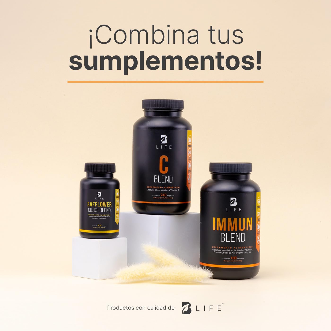 Cápsulas de Vitamina C y Jengibre B Life Naturales – Cremas y Más