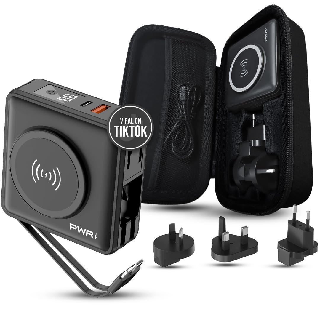 Cargador Portátil PWR Travel Pro Negro 5 en 1 con Carga Rápida 20W y 1 ...