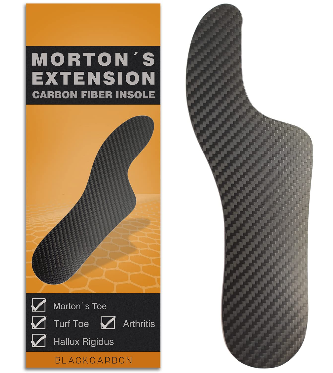 Morton's Extension Orthotic,Carbon Fiber Insole,Rigid Foot Support Ins ...