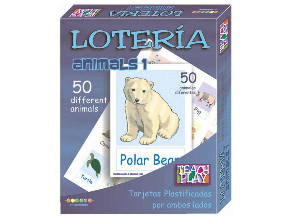 Juego de Lotería Didáctica Teach Play en Inglés de Animales para Niños ...