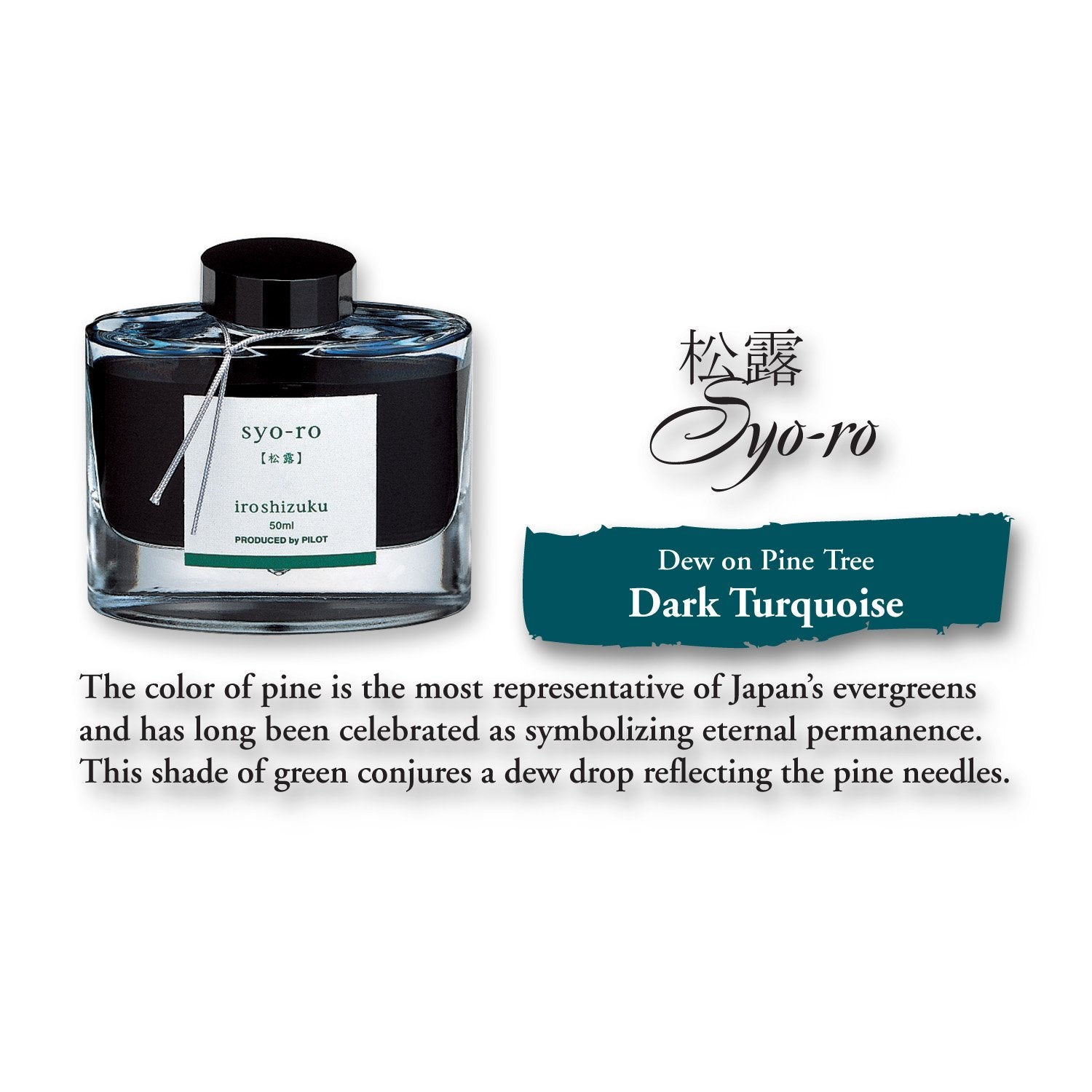 Tinta para Pluma Fuente Pilot Verde Obscuro Iroshizuku Syo-ro Frasco d ...