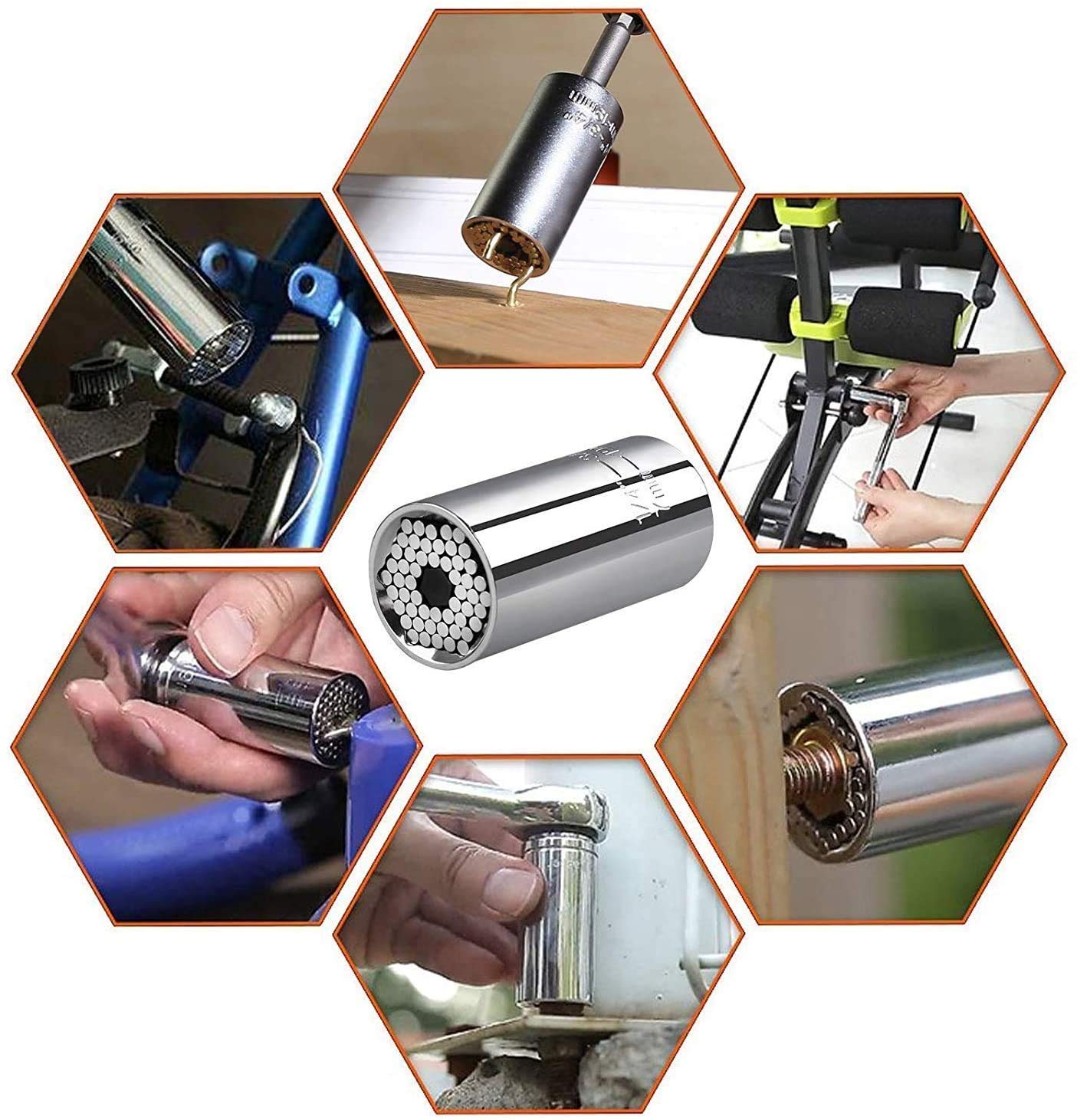Universal Socket Grip Adapter, 1/4 to 3/4 IN Ratchet Wrench Power Dril ...