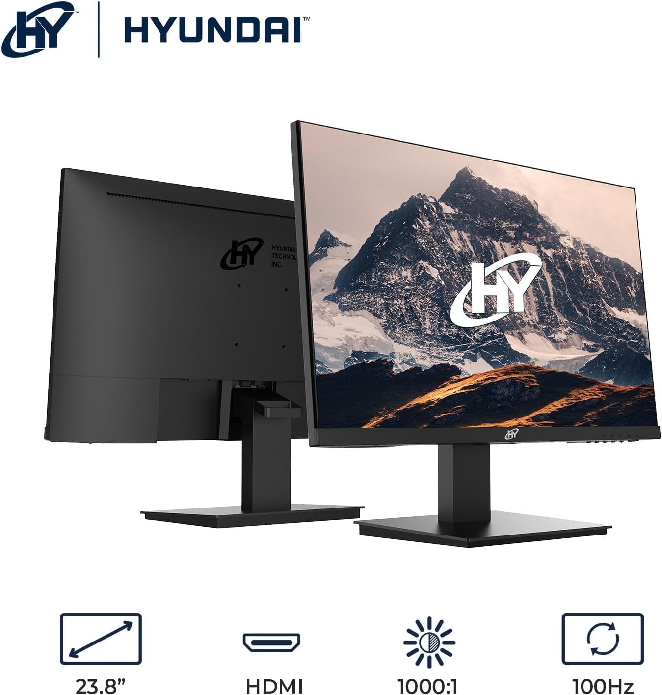HYUNDAI Monitor de 24 Pulgadas Full HD 1920x1080 Panel IPS 100Hz 5ms G ...