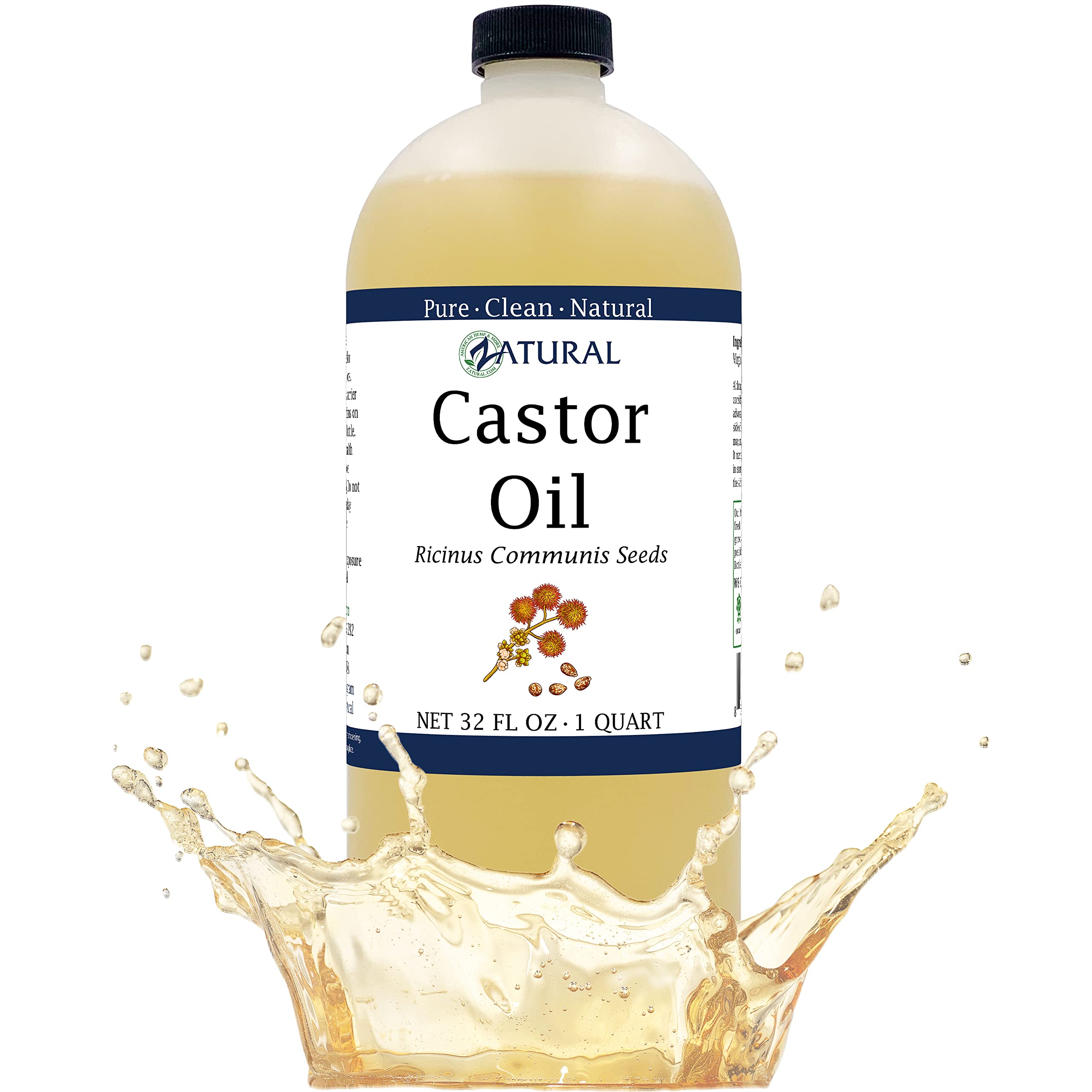 Organic Castor Oil-Ricinus Communis-100% Pure, Clean, Naked Castor Oil ...