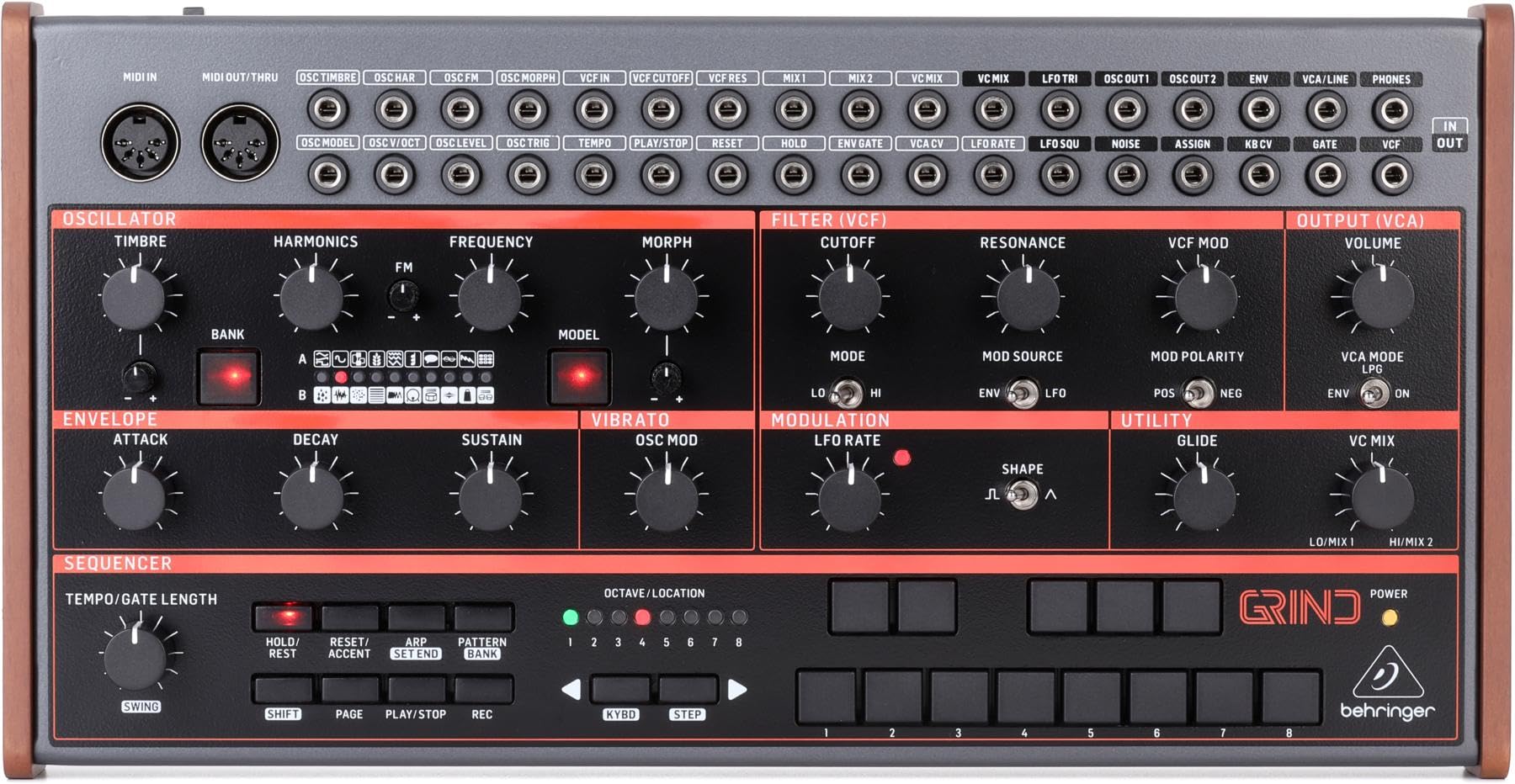 Behringer Grind Sintetizador híbrido multimotor semi-modular – Cremas y Más