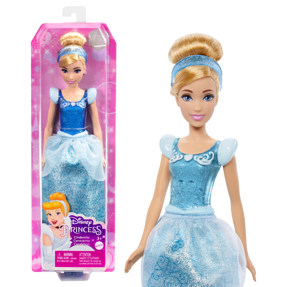 Mattel, Disney Princess Cenicienta Muñeca princesa con pelo rubio reco ...