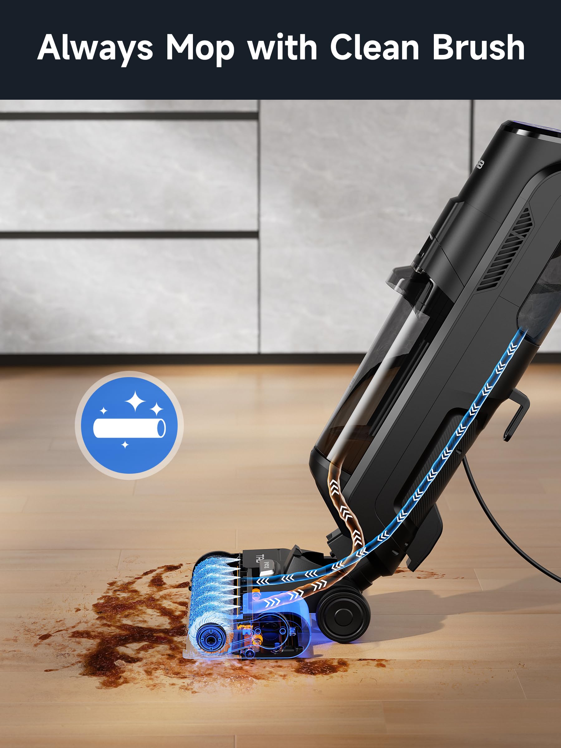 Aspiradora Tab S5 Negra Con Sistema De Autolimpieza Y Vapor Para Limpi